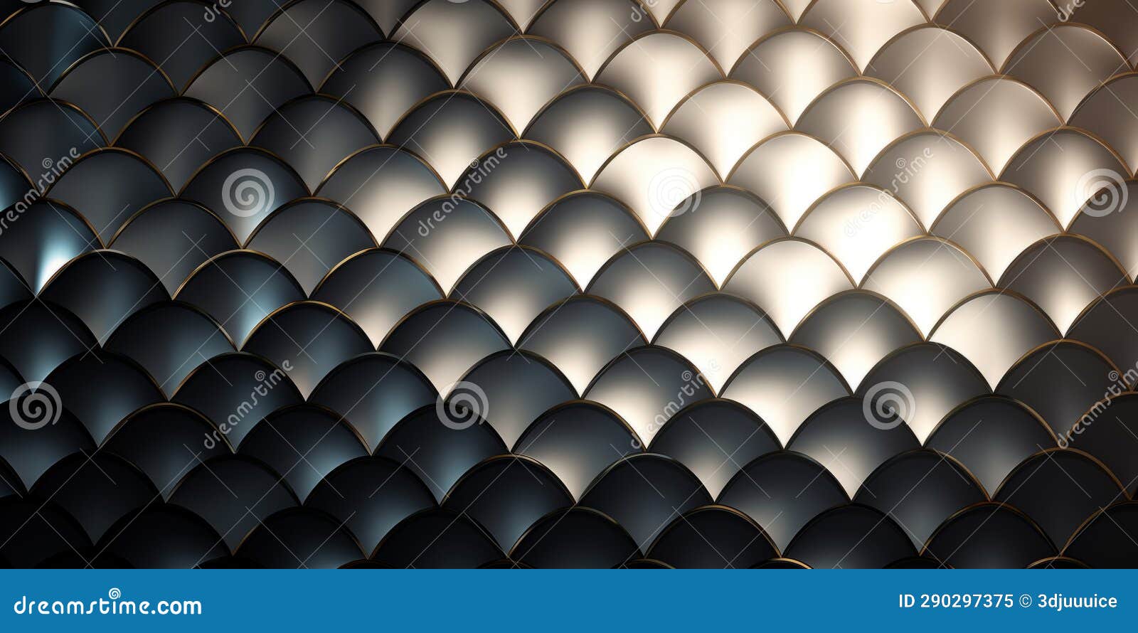 Metallic Fish Scale Creative Abstract Geometric Wallpaper. Stock ...