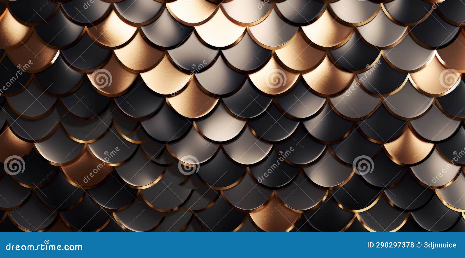 Metallic Fish Scale Creative Abstract Geometric Wallpaper. Stock ...