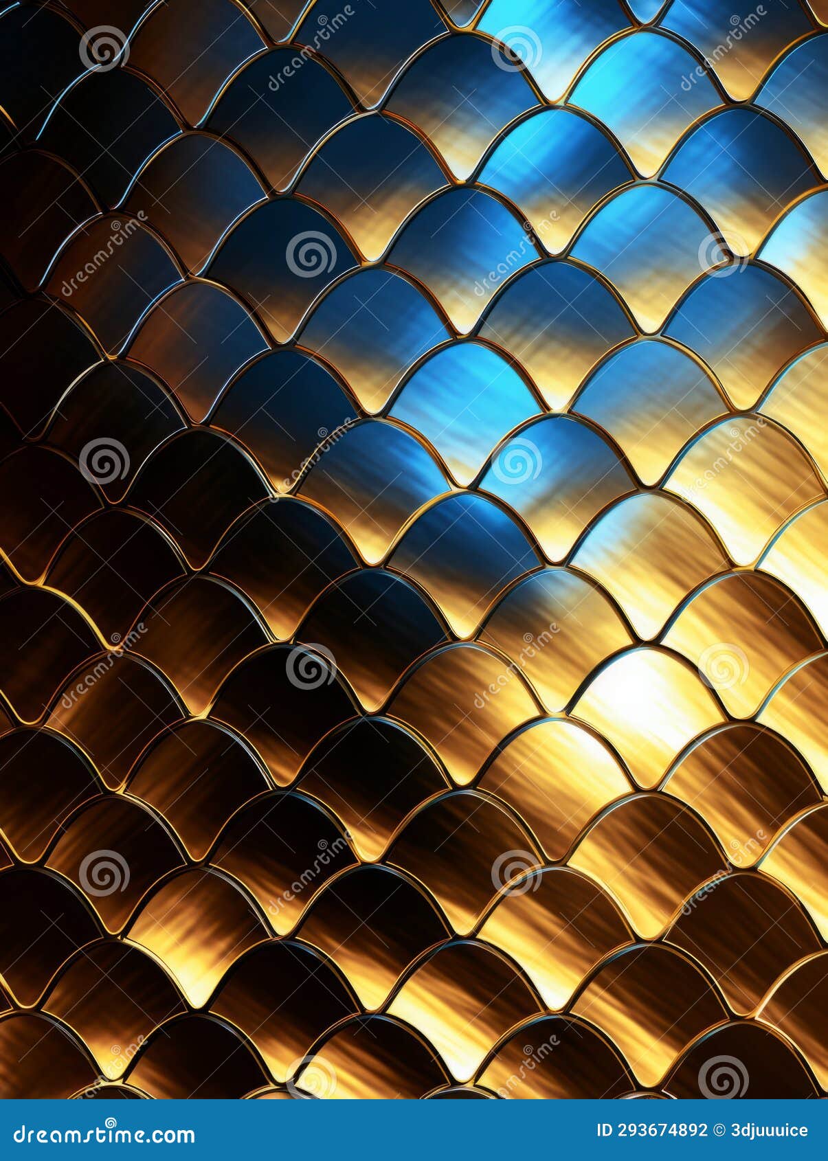 Metallic Fish Scale Creative Abstract Wavy Texture. Stock Illustration ...