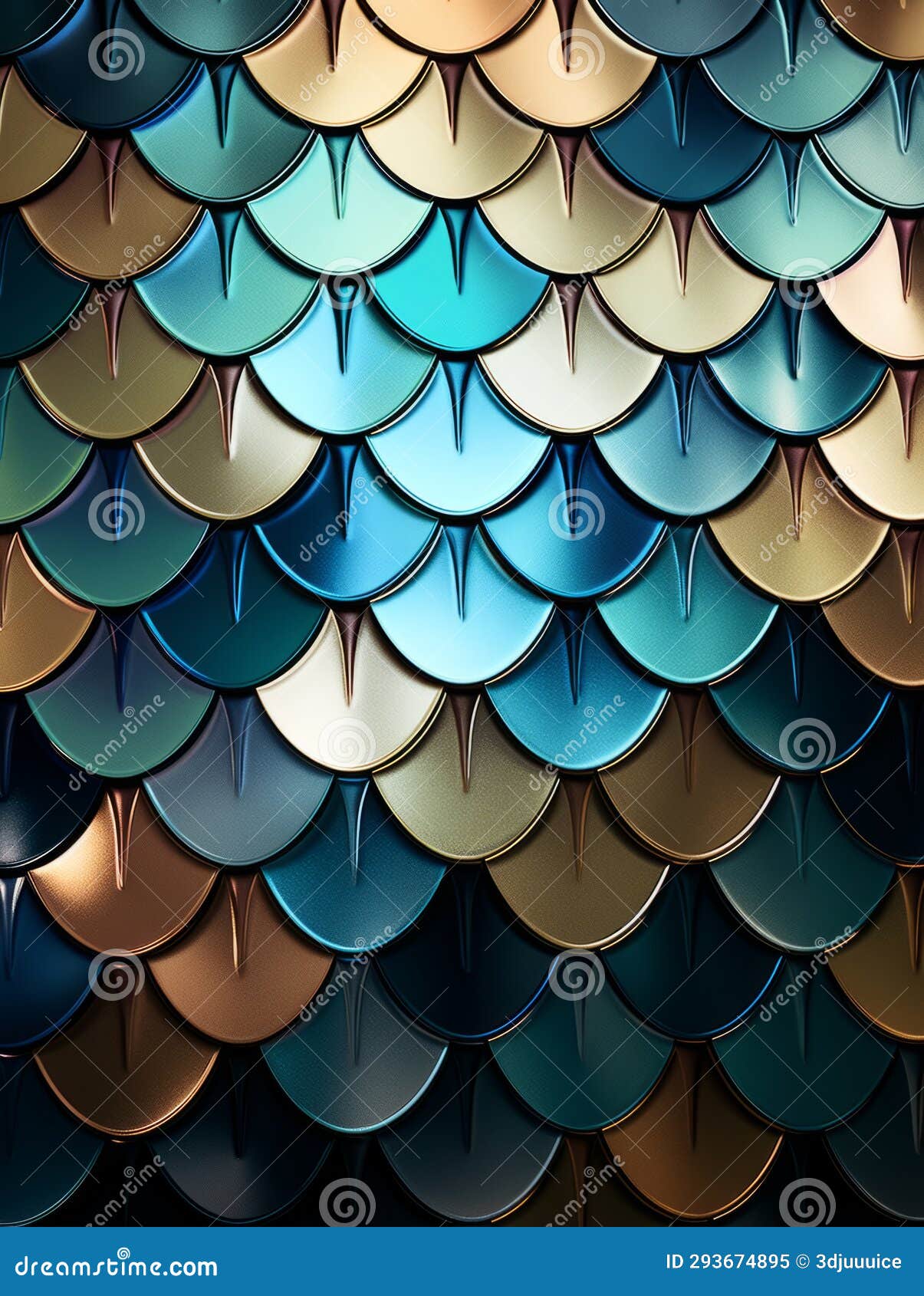Metallic Fish Scale Creative Abstract Wavy Texture. Stock Illustration ...