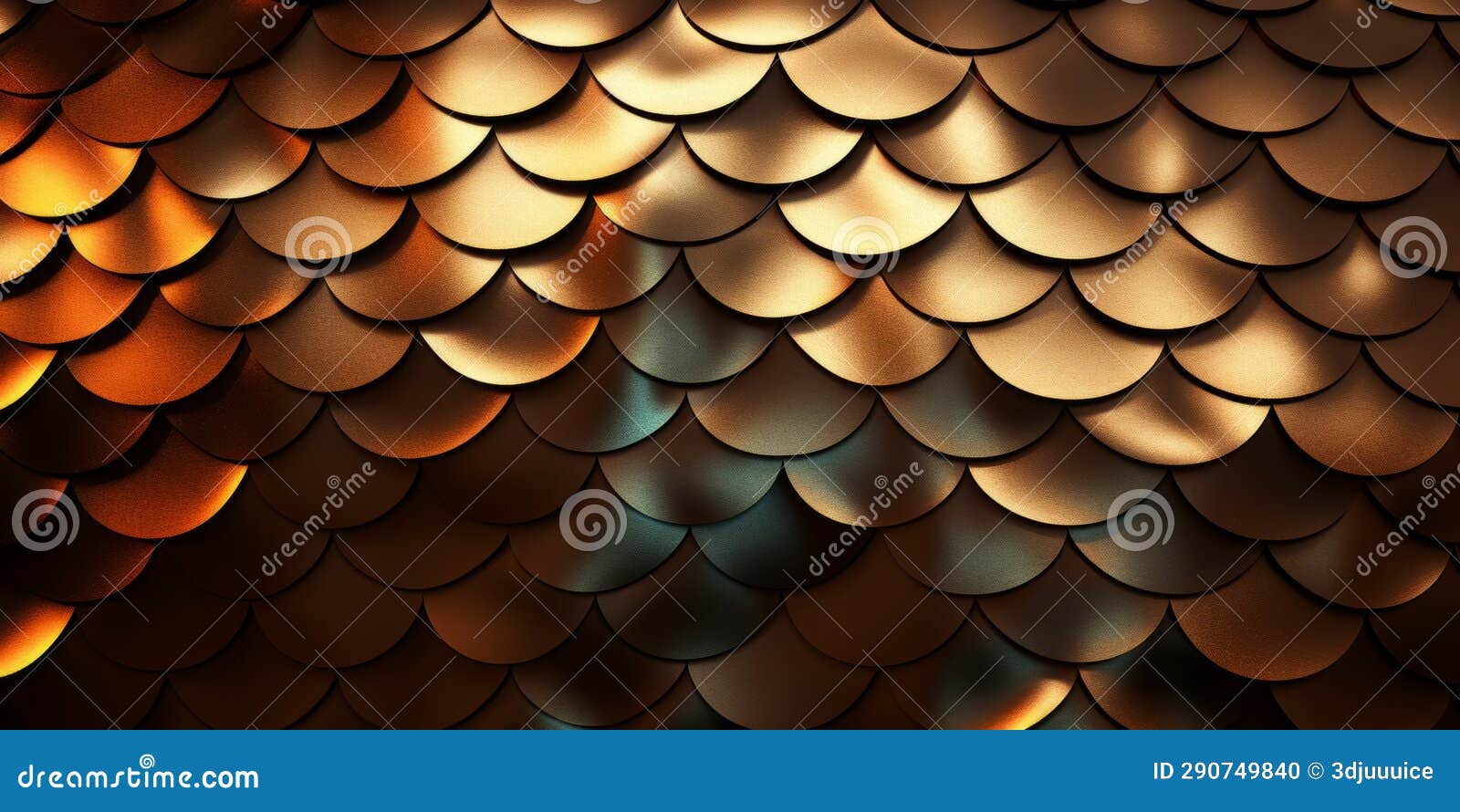 Metallic Fish Scale Creative Abstract Wavy Texture. Stock Photo - Image ...