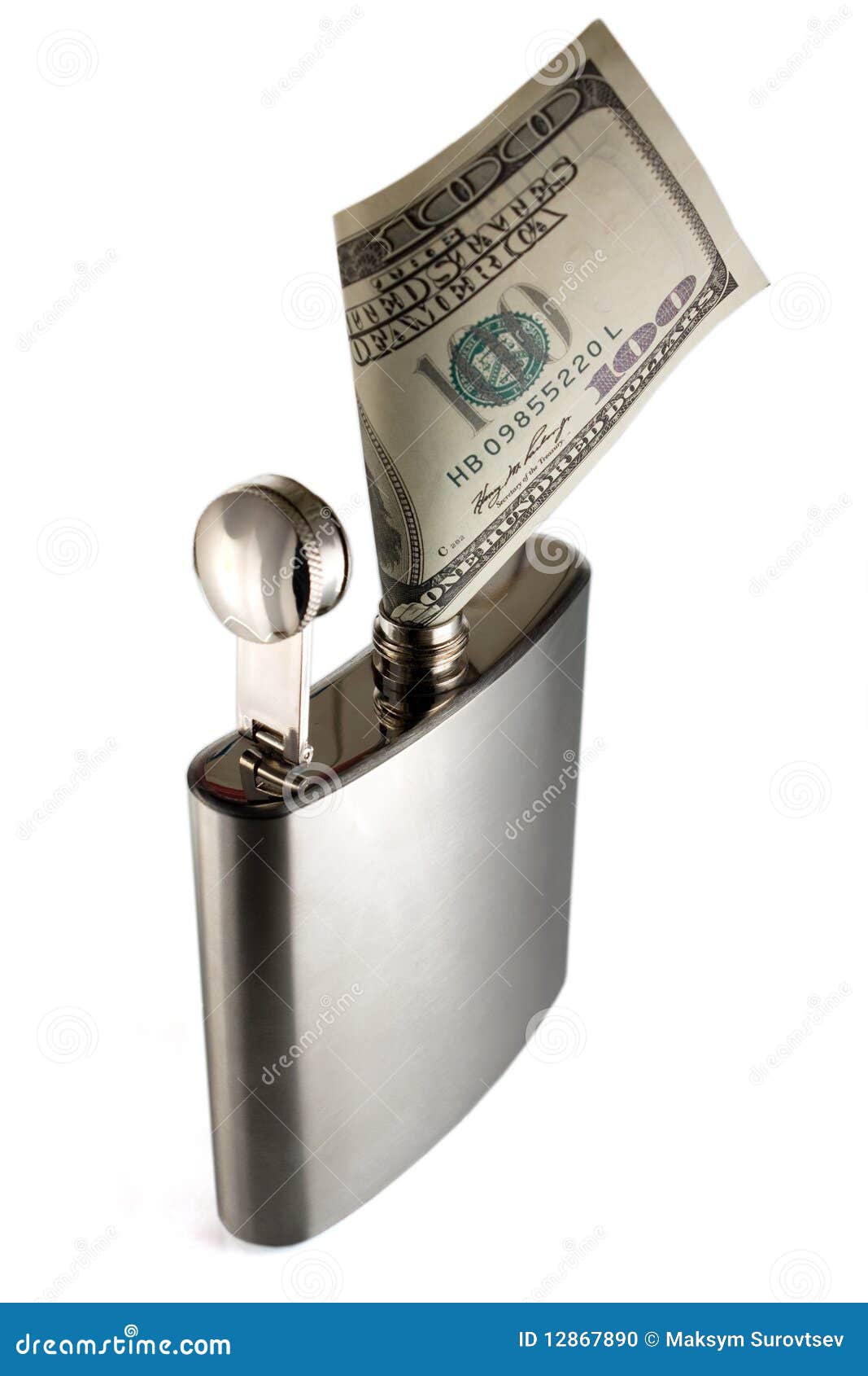 Metallic flask stock photo. Image of canister, insulated - 12867890