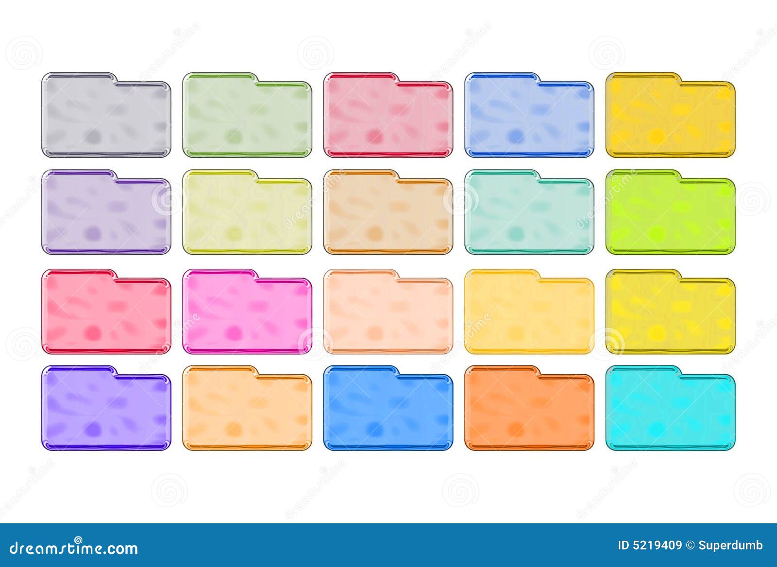 Metallic Folders Icons stock illustration. Illustration of professional ...