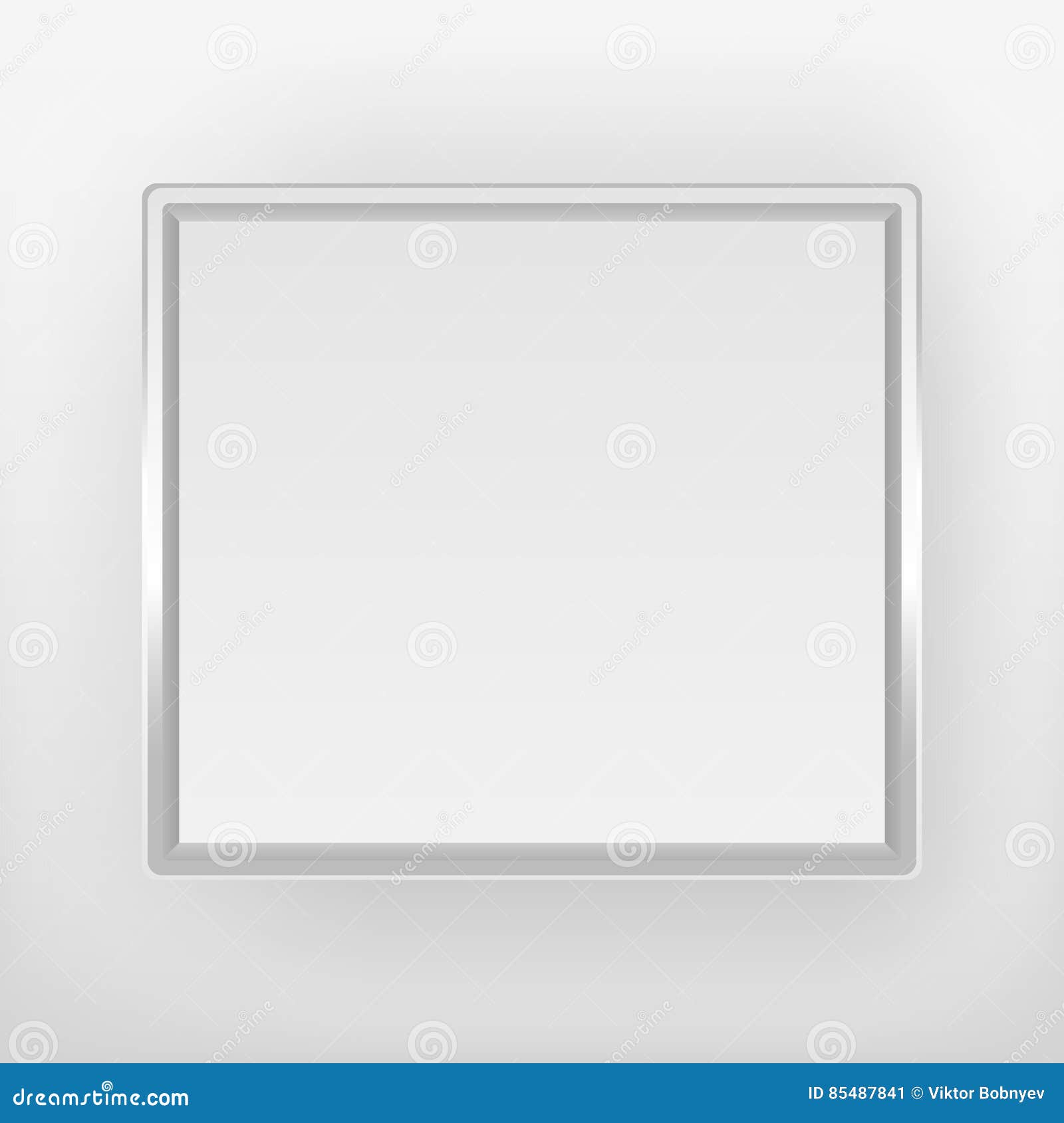 Metallic frame with shadow stock vector. Illustration of display - 85487841