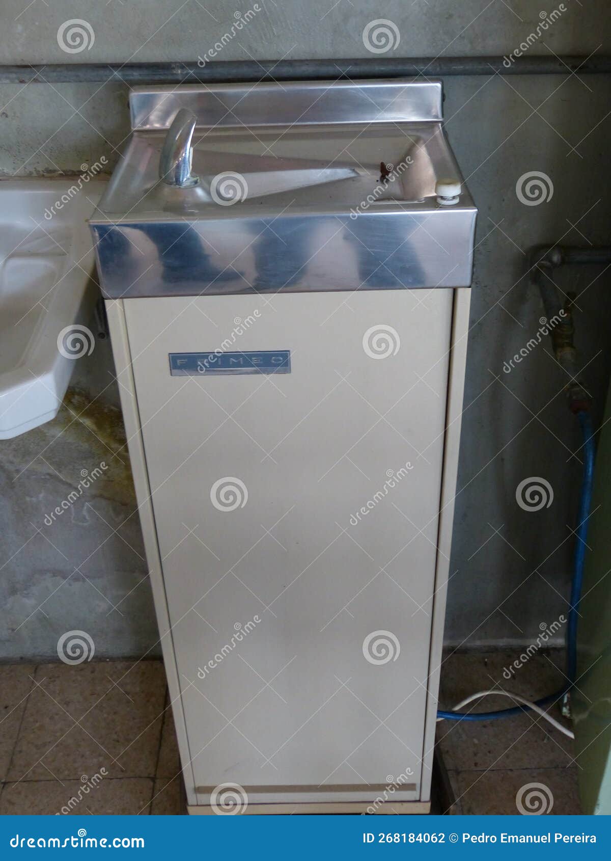 Metallic Fresh Water Fountain from the 80 S Stock Photo - Image of ...