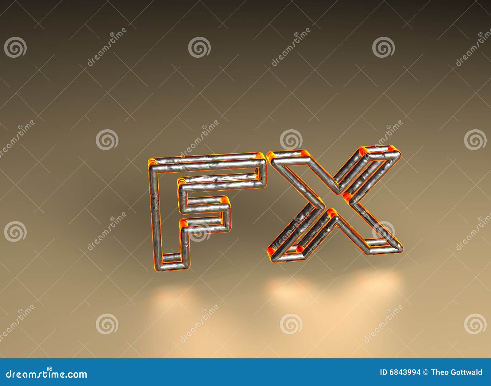 Metallic FX symbol stock photo. Image of symbol, outline - 6843994