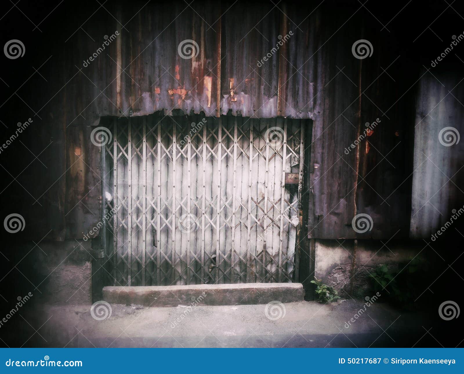 Metallic Gate Rusted Steel Sheet Stock Image - Image of door, ghost ...