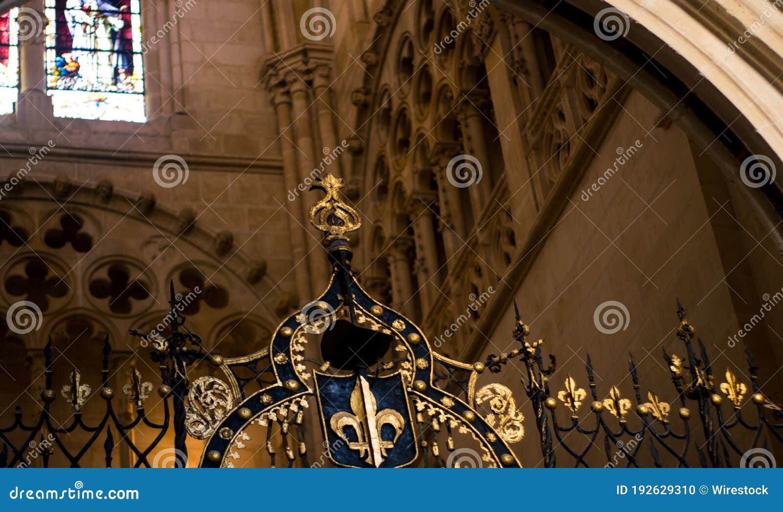 Metallic Gates and the Beautiful Architecture Inside of a Cathedral ...