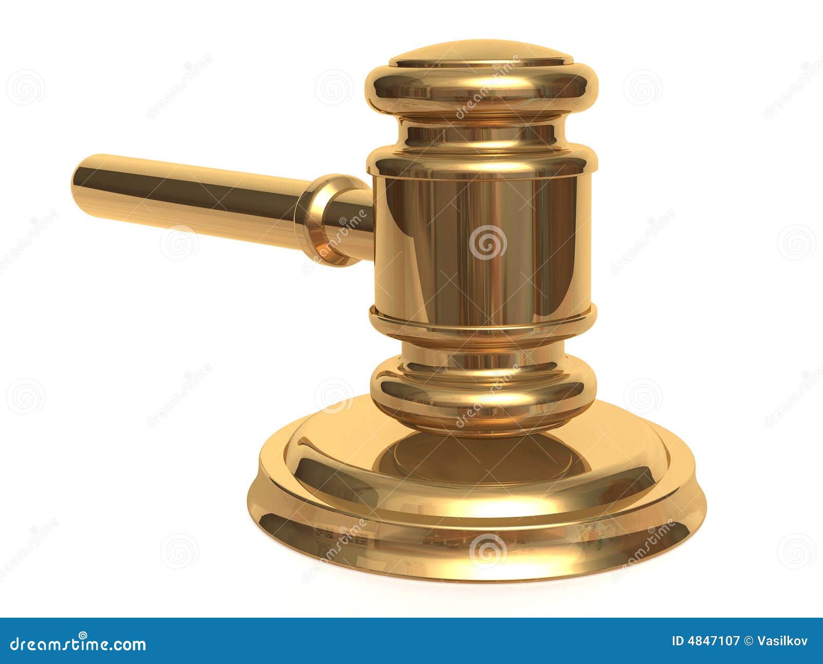 Metallic gavel and stand stock illustration. Illustration of consent ...