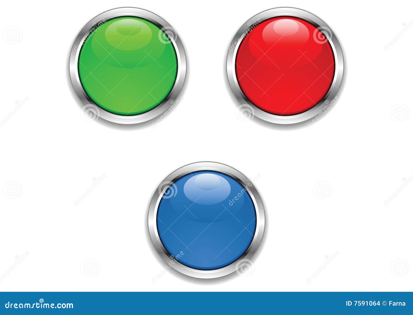 Metallic and Glossy Buttons Stock Illustration - Illustration of ...