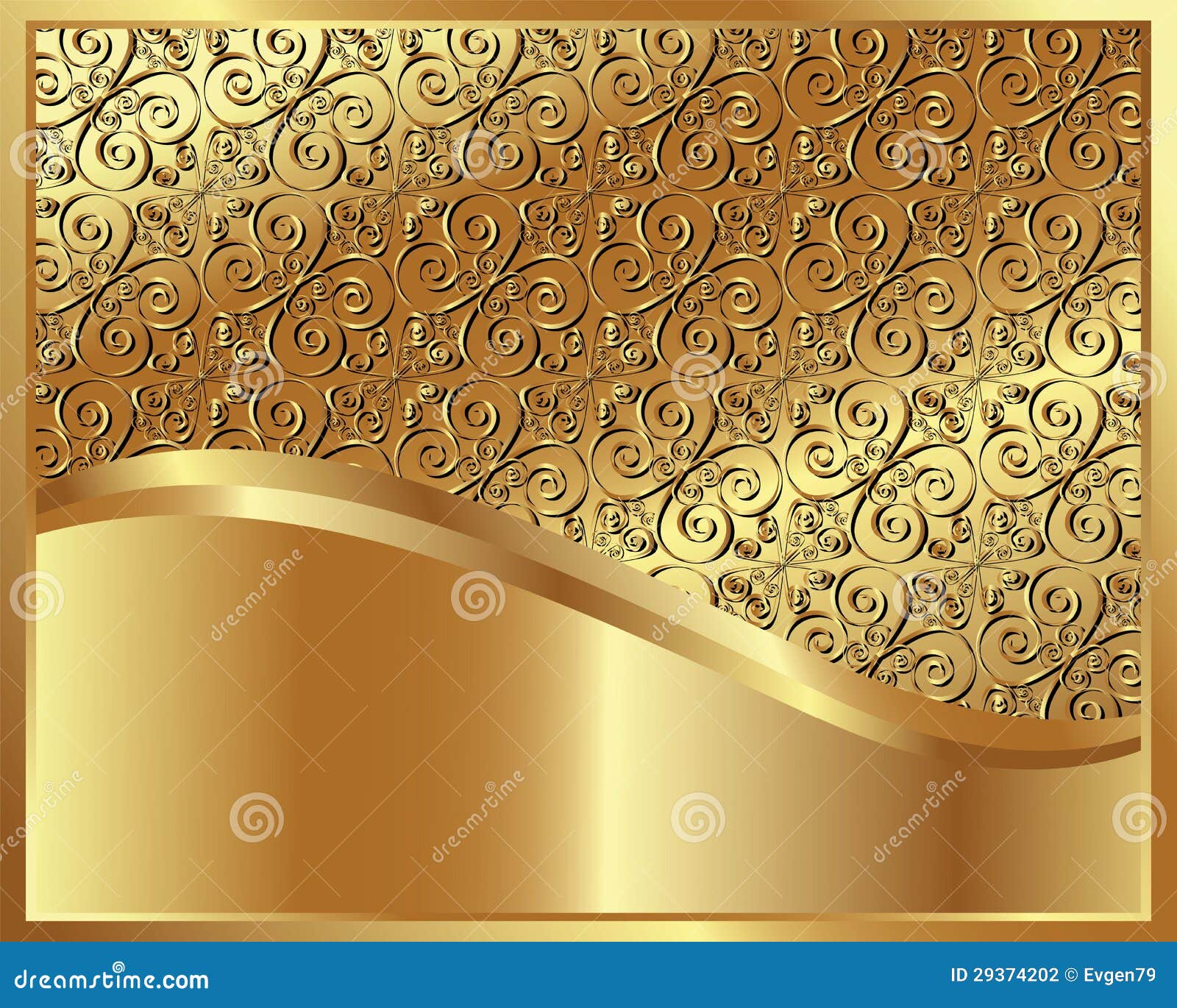 Metallic gold background stock vector. Illustration of ornate - 29374202