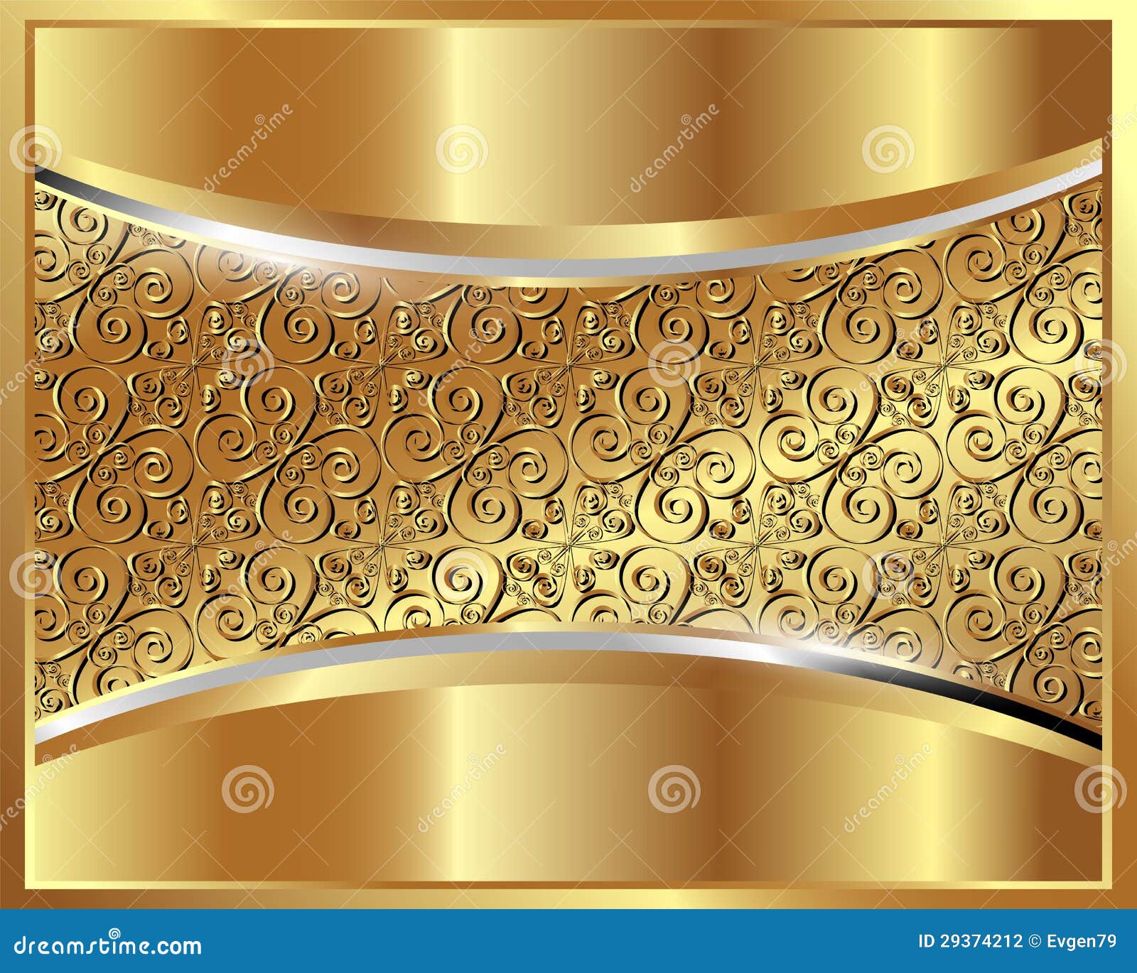 Metallic Gold Background with a Pattern Stock Vector - Illustration of ...