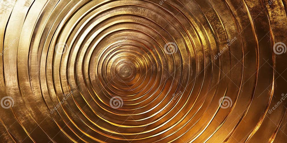 Metallic Gold Concentric Circular Pattern for Luxurious Design ...