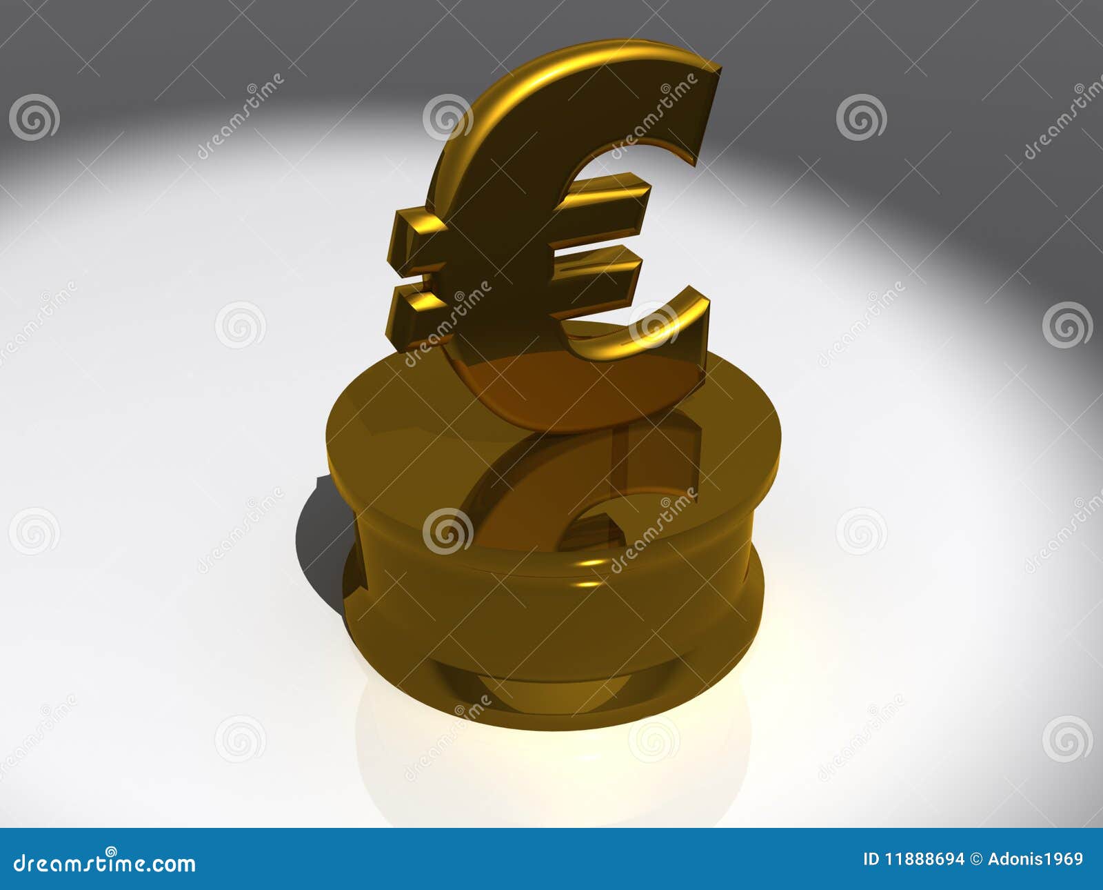 Metallic gold Euro symbol stock illustration. Illustration of european ...