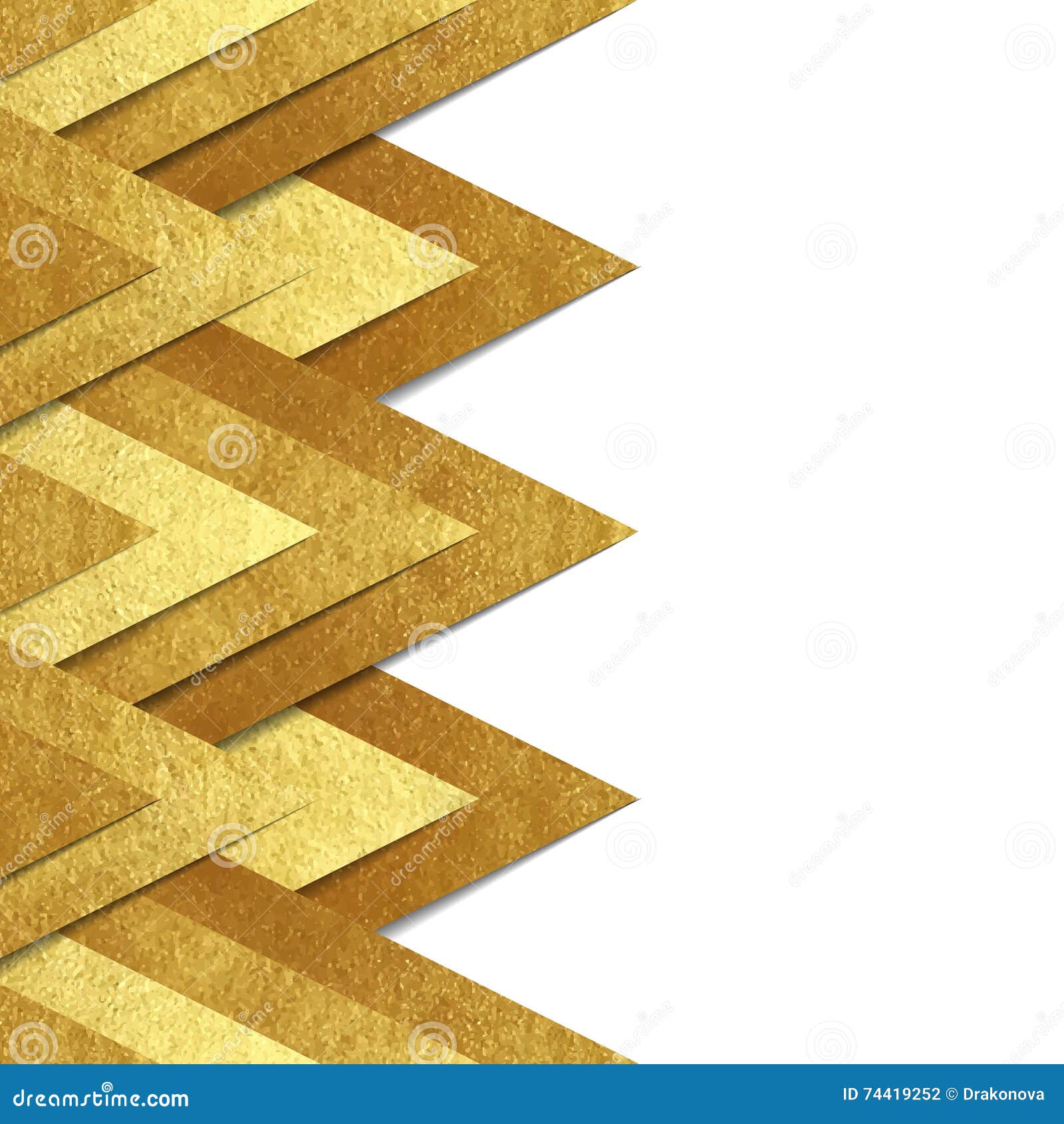 Metallic Gold Paper Border Background Stock Vector - Illustration of ...