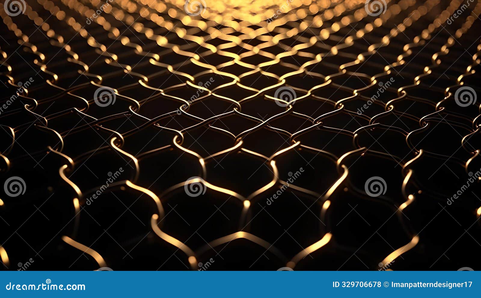 Metallic Gold Polygonal Wire Mesh Background Stock Illustration ...