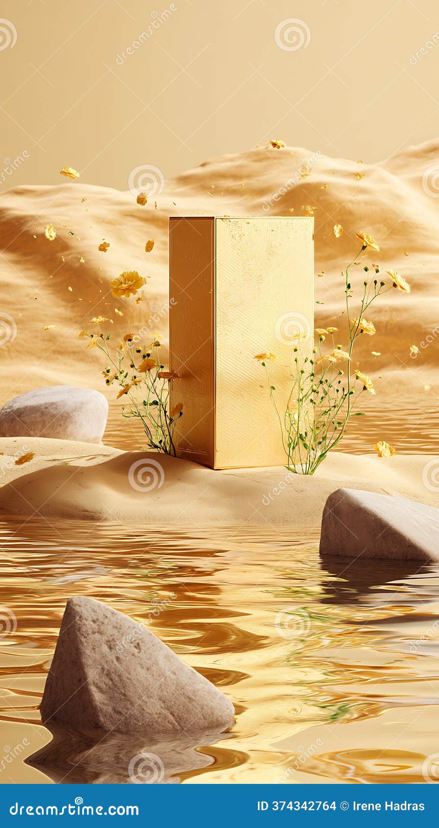 Gold Rectangular Vertical Frame With Rounded Corners. Vector Outline ...