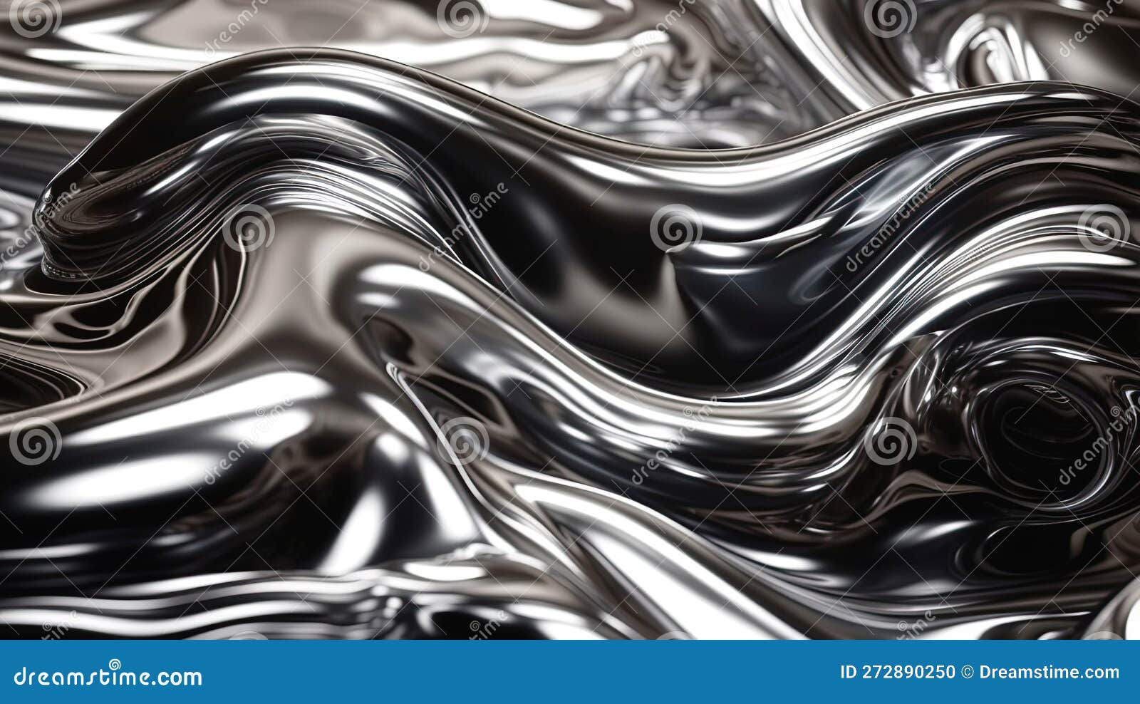 Metallic Gradient Background with Texture of Molten Liquid Silver ...