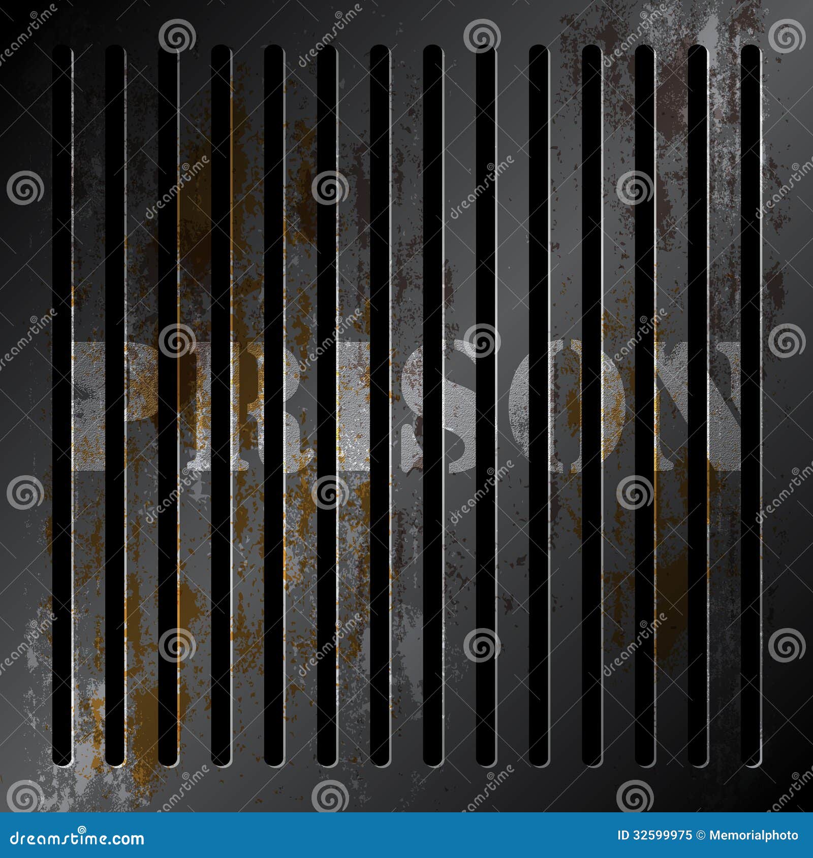Metallic grille of prison stock illustration. Illustration of grille ...