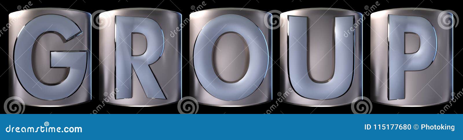 Metallic group word stock illustration. Illustration of background ...