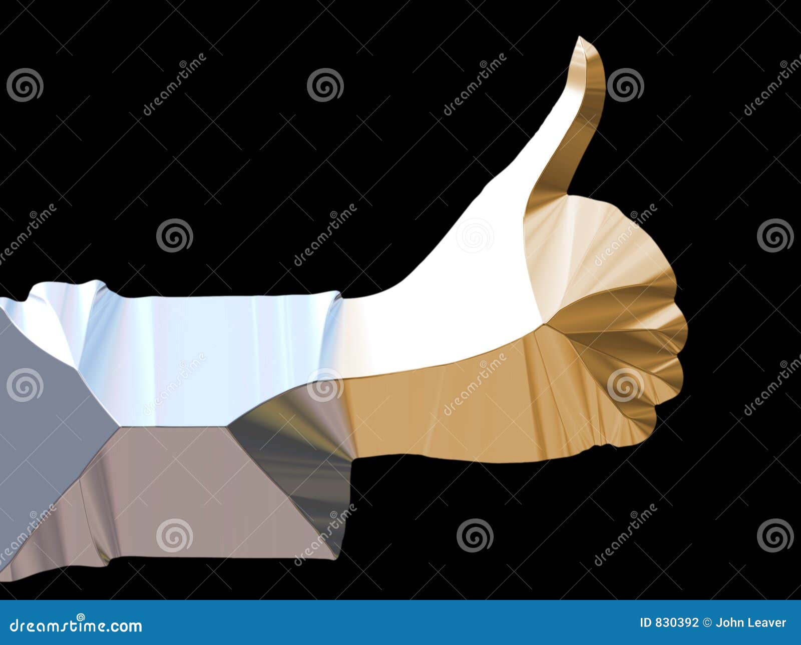 Metallic hand stock illustration. Illustration of chrome - 830392