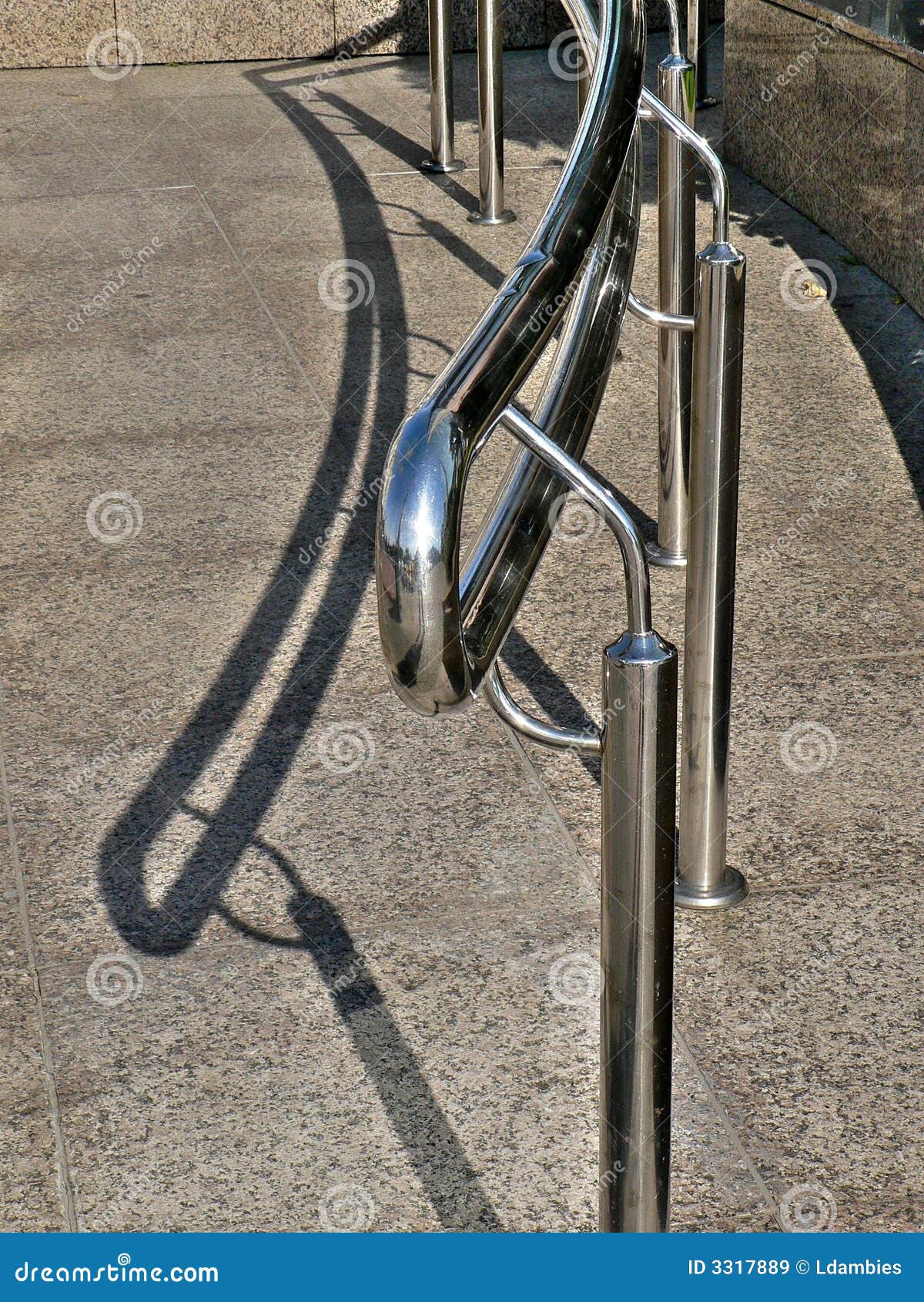 Metallic handrail stock image. Image of city, exterior - 3317889