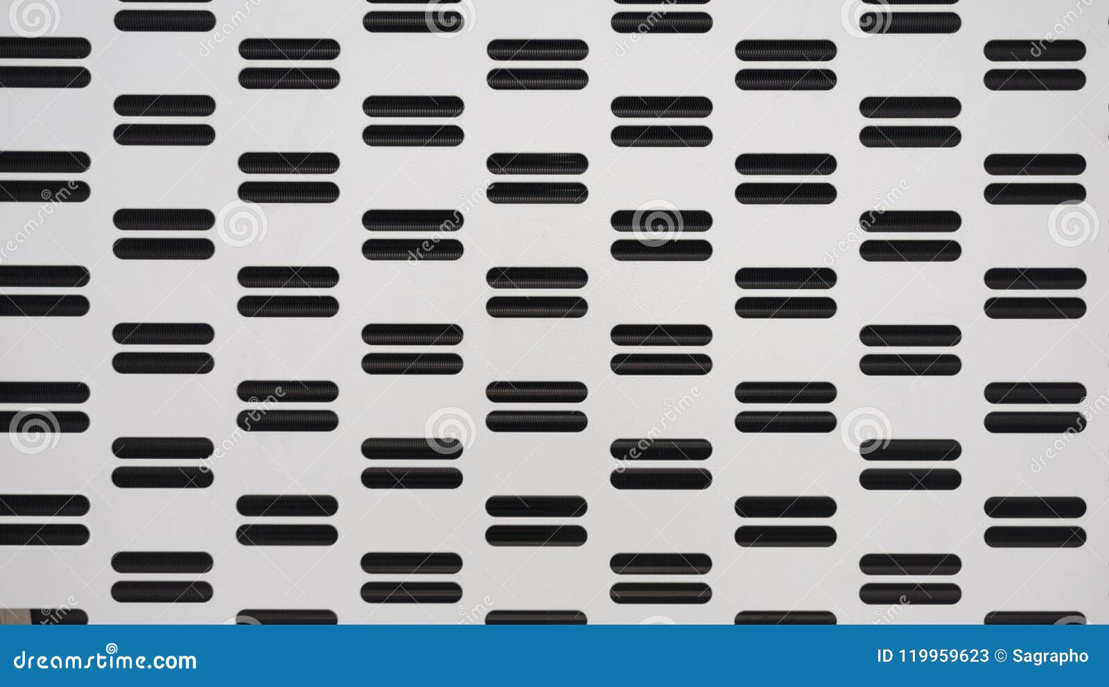 Metallic Heating, Ventilation and Air Conditioning Panel Pattern, Close ...