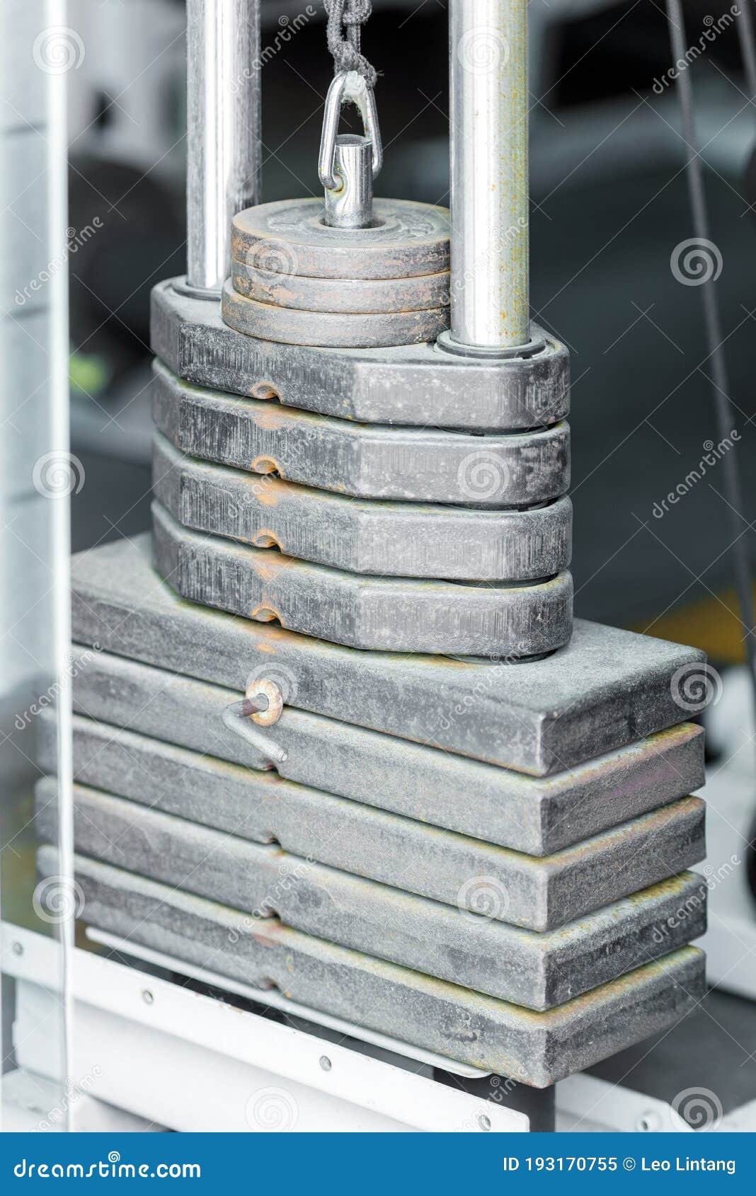 Metallic Heavy Plates Stacked for Exercise Stock Image - Image of ...