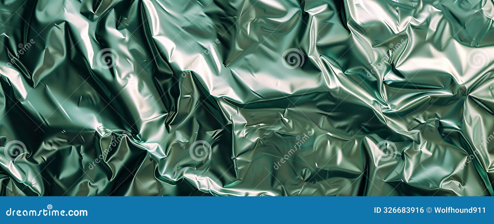 Metallic Hemlock Color Background with a Crumpled Foil Texture ...