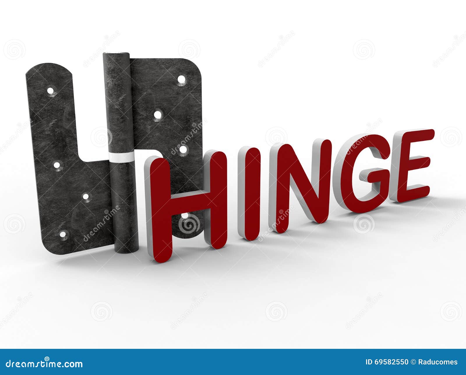 Metallic hinge stock illustration. Illustration of detailed - 69582550