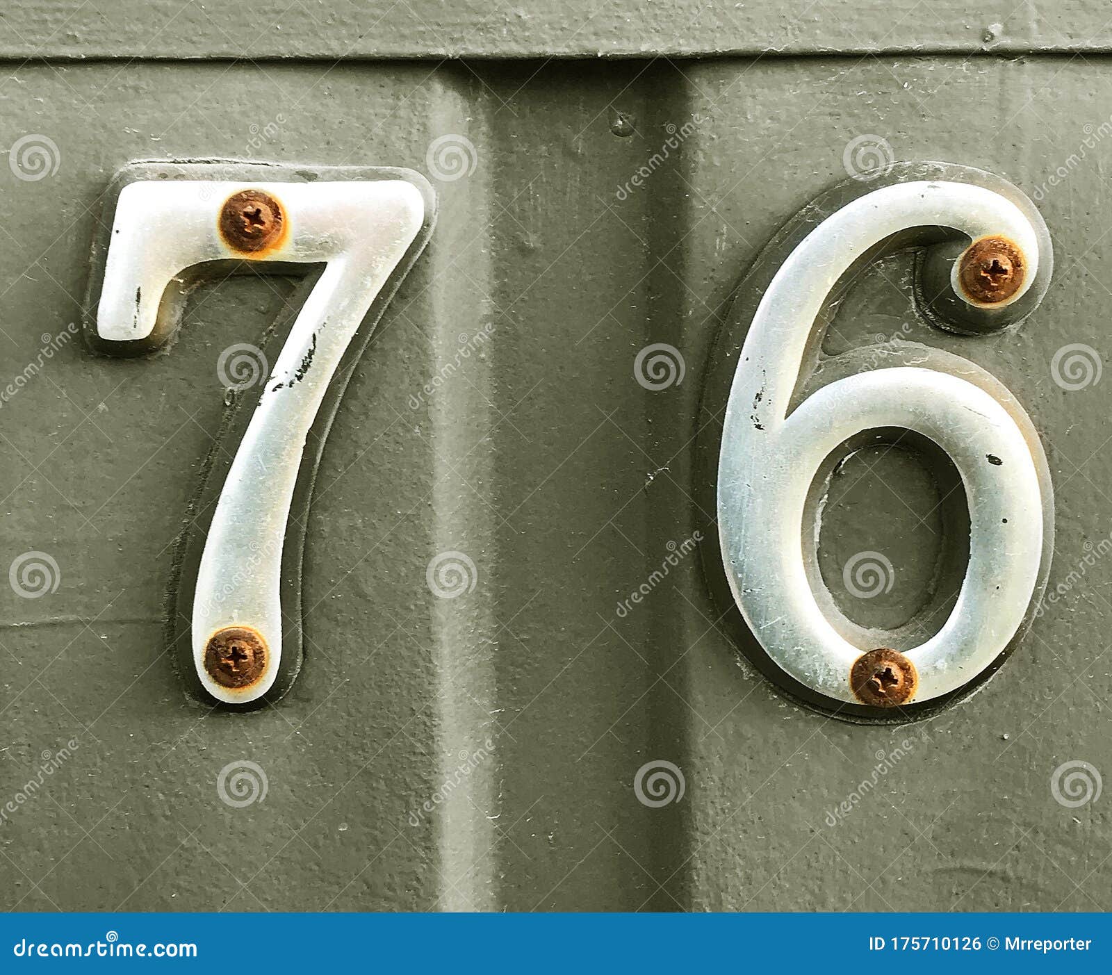 No 76 stock photo. Image of plate, house, worn, painted - 175710126