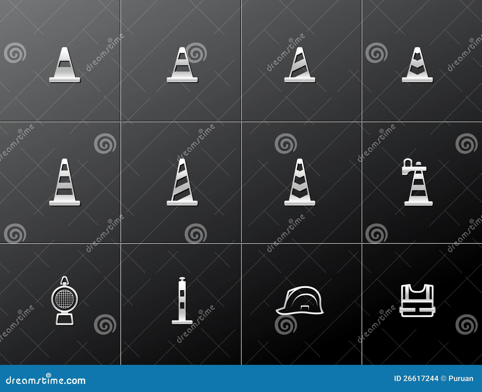 Metallic Icons - Traffic Warning Sign Stock Vector - Illustration of ...