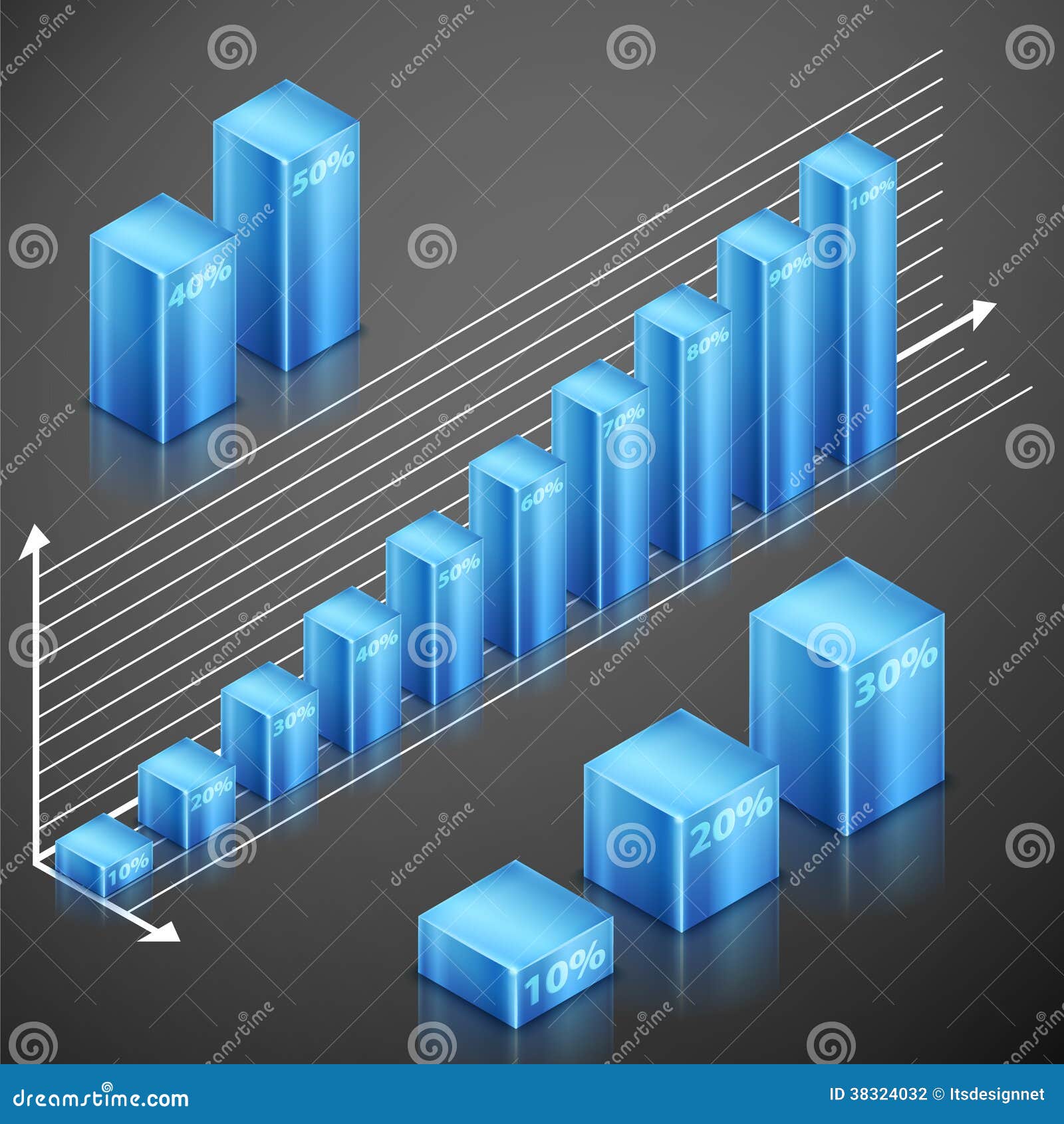 Metallic Infographics Blue Elements Stock Vector - Illustration of ...