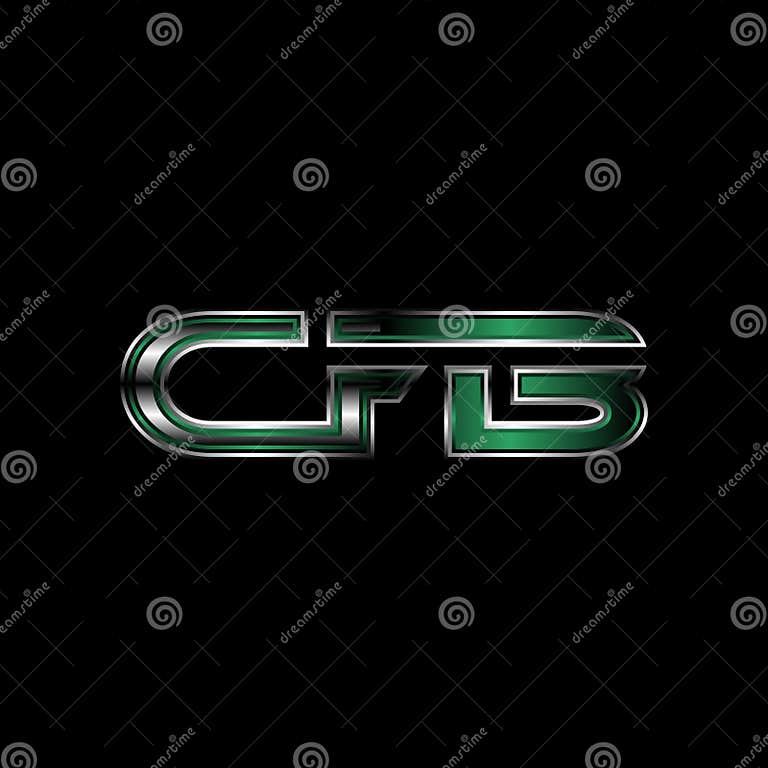 Metallic Initial CFB Geometric Technology Business Creative Design ...