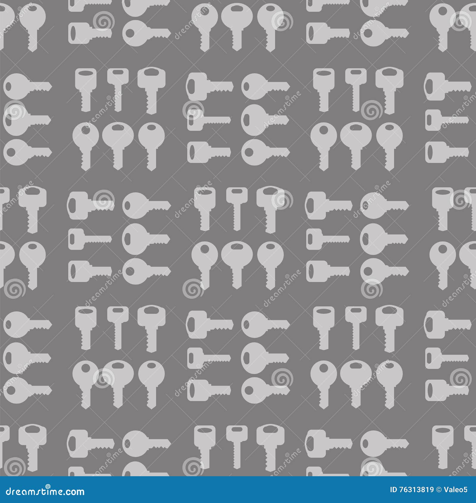 Metallic Keys Isolated on Grey Background Stock Illustration ...