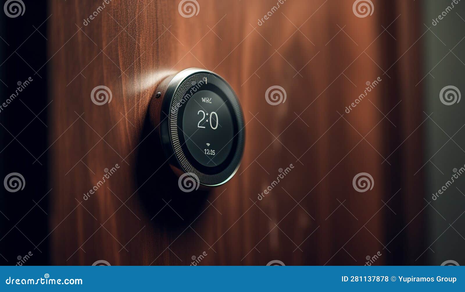 Metallic Knob Controls Temperature on Modern Dashboard Equipment ...