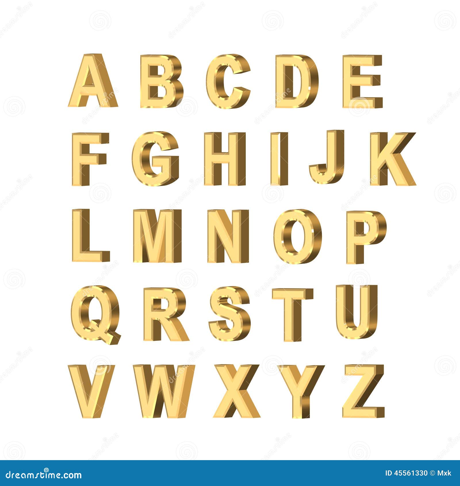 Metallic letters stock illustration. Illustration of knowledge - 45561330