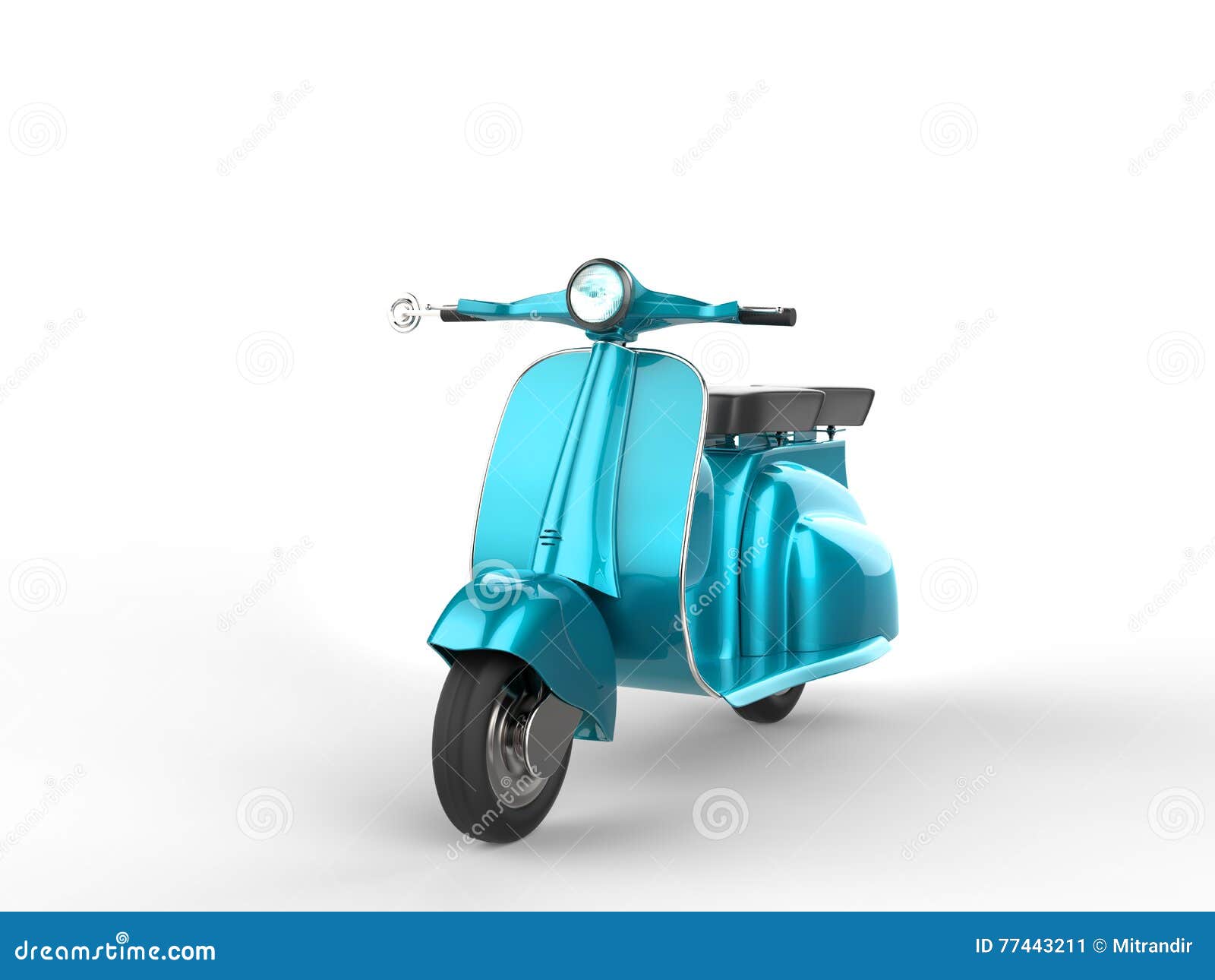 Metallic Light Blue Scooter Stock Image - Image of transport ...