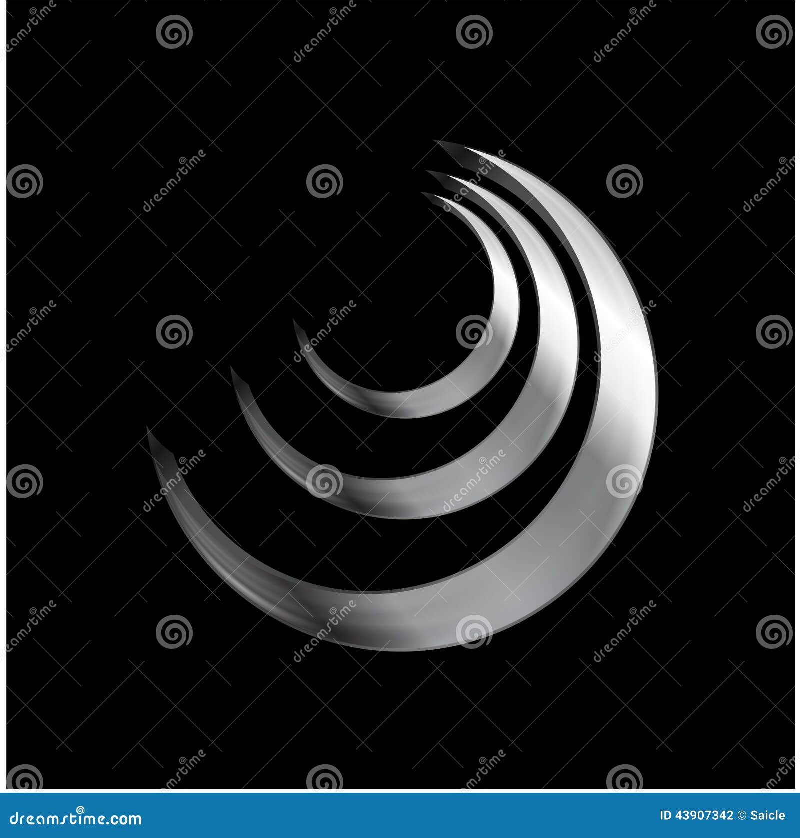 Metallic logo element stock vector. Illustration of abstract - 43907342