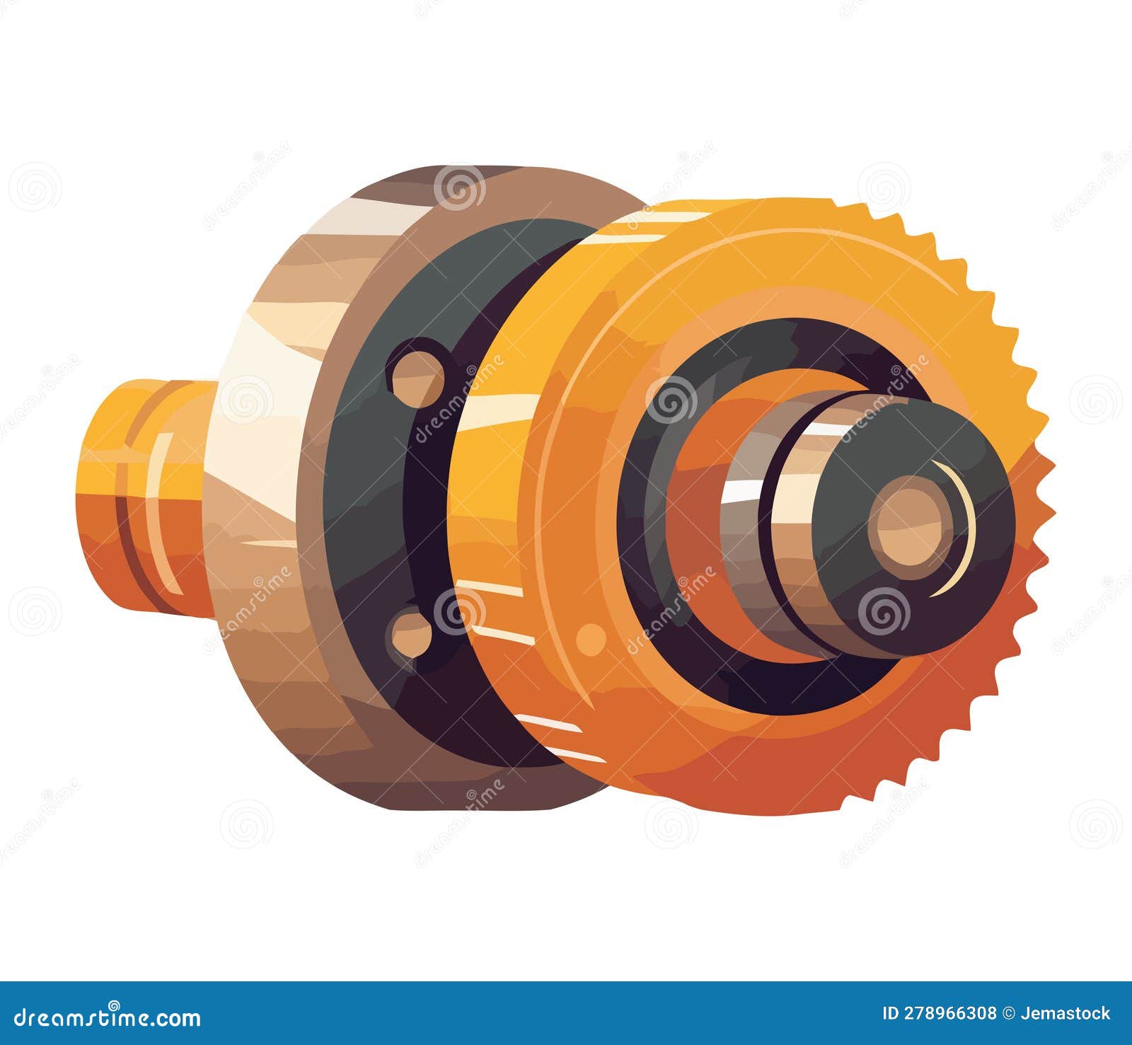 Metallic Machinery Turning Piston in Industrial Workshop Stock Vector ...