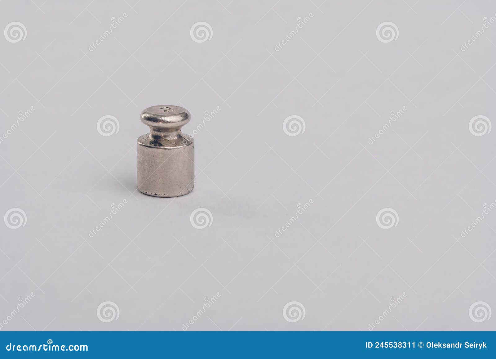 Metallic Mass, 2 Gram Weight on White Background Stock Image - Image of ...