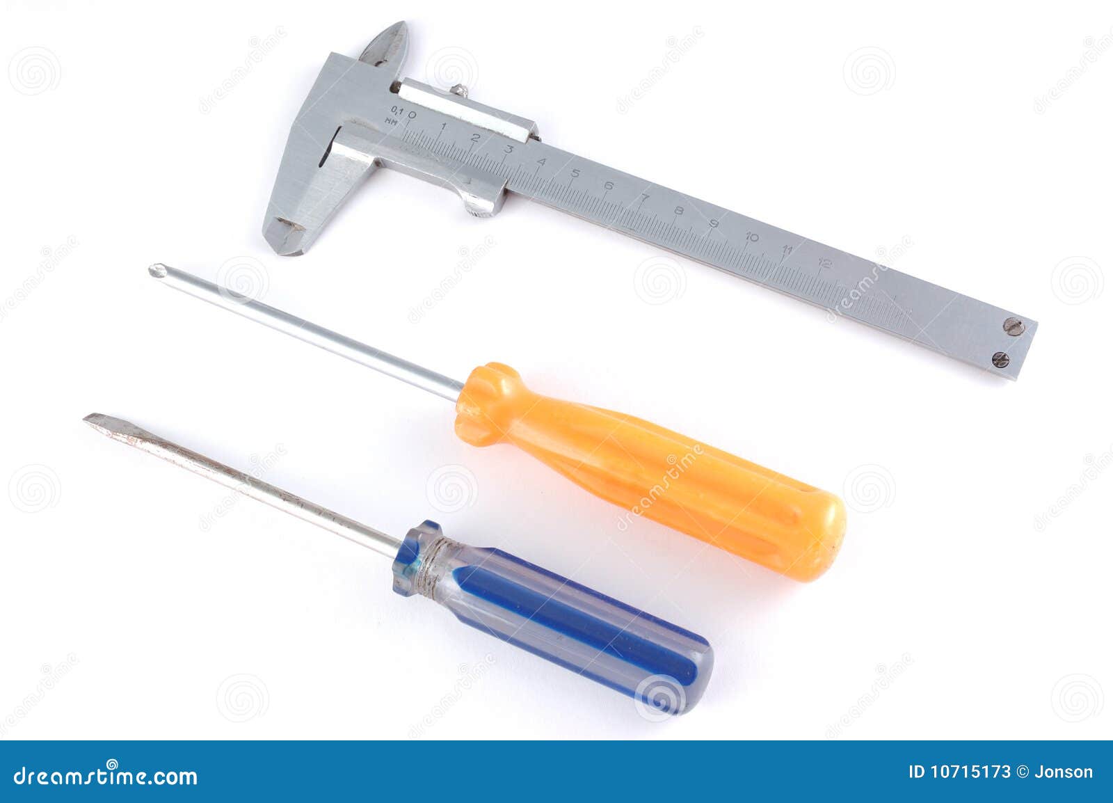 Metallic measuring device stock image. Image of measurement - 10715173