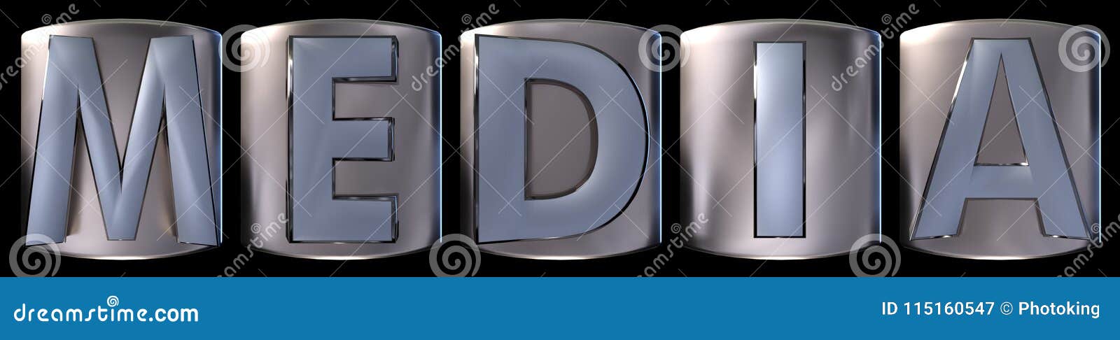 Metallic media word stock illustration. Illustration of meeting - 115160547