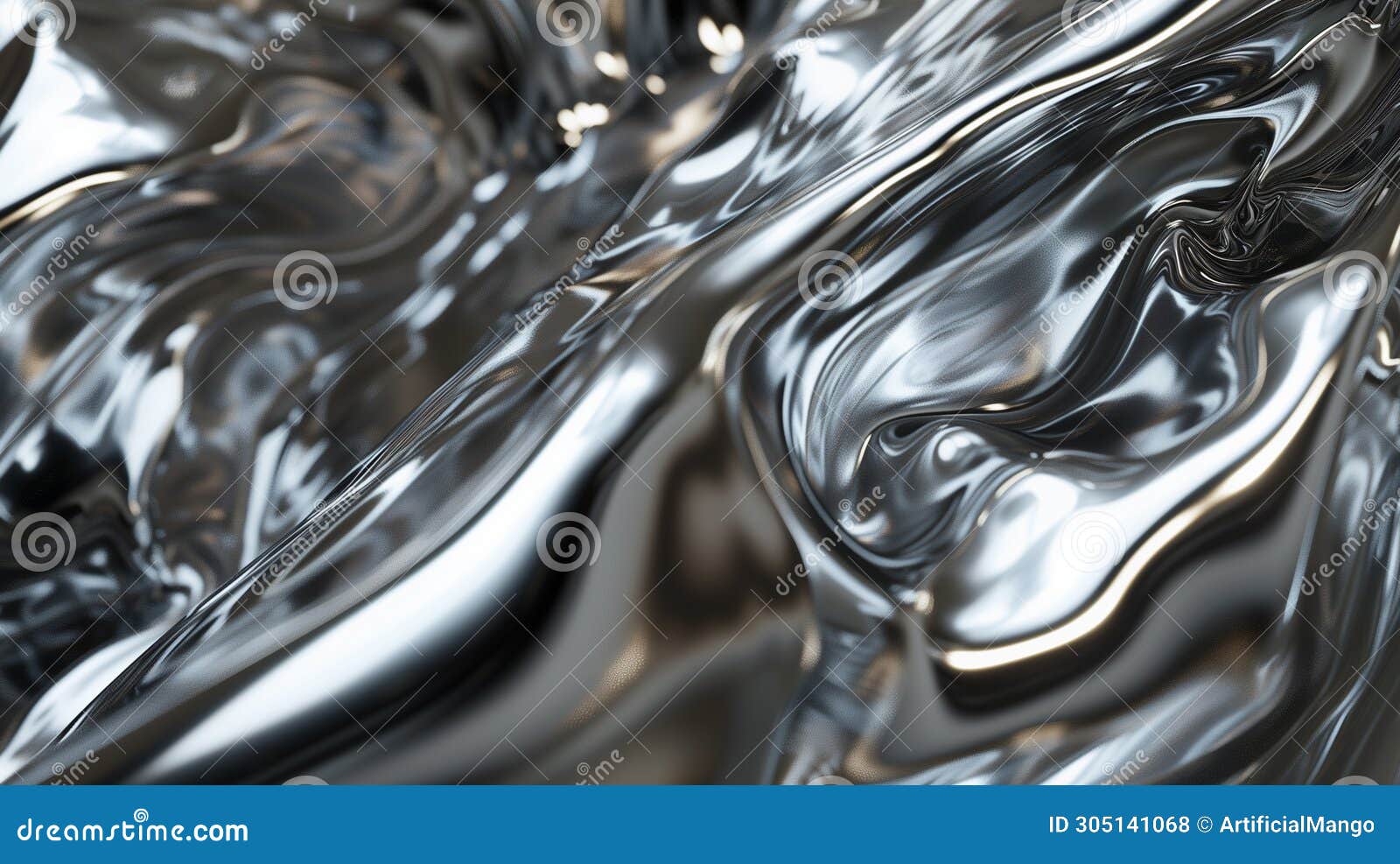Metallic Melted Mercury Background. AI Generated. Stock Illustration ...