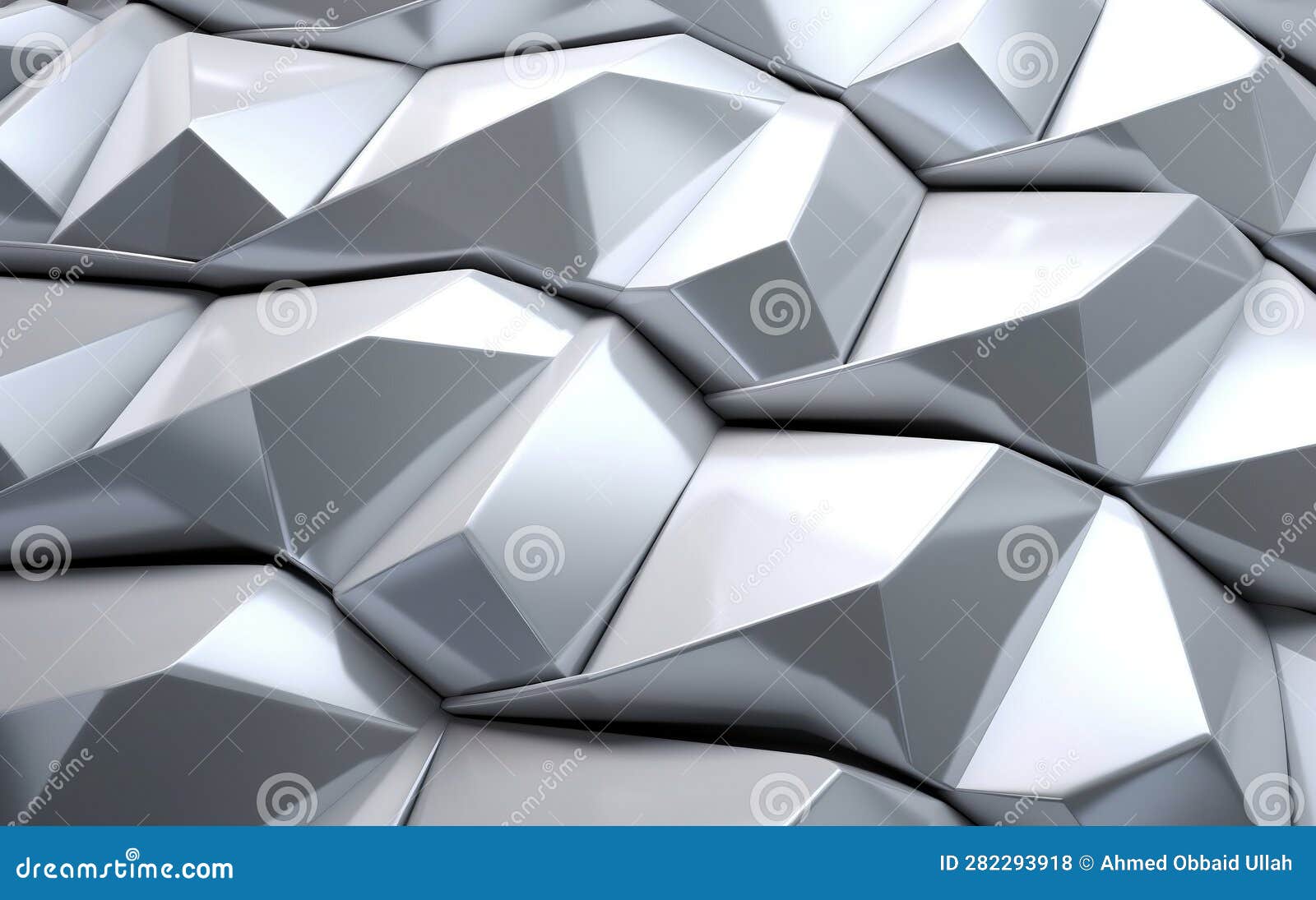 Metallic Metal Futuristic Pattern White Background. Generative AI Stock ...