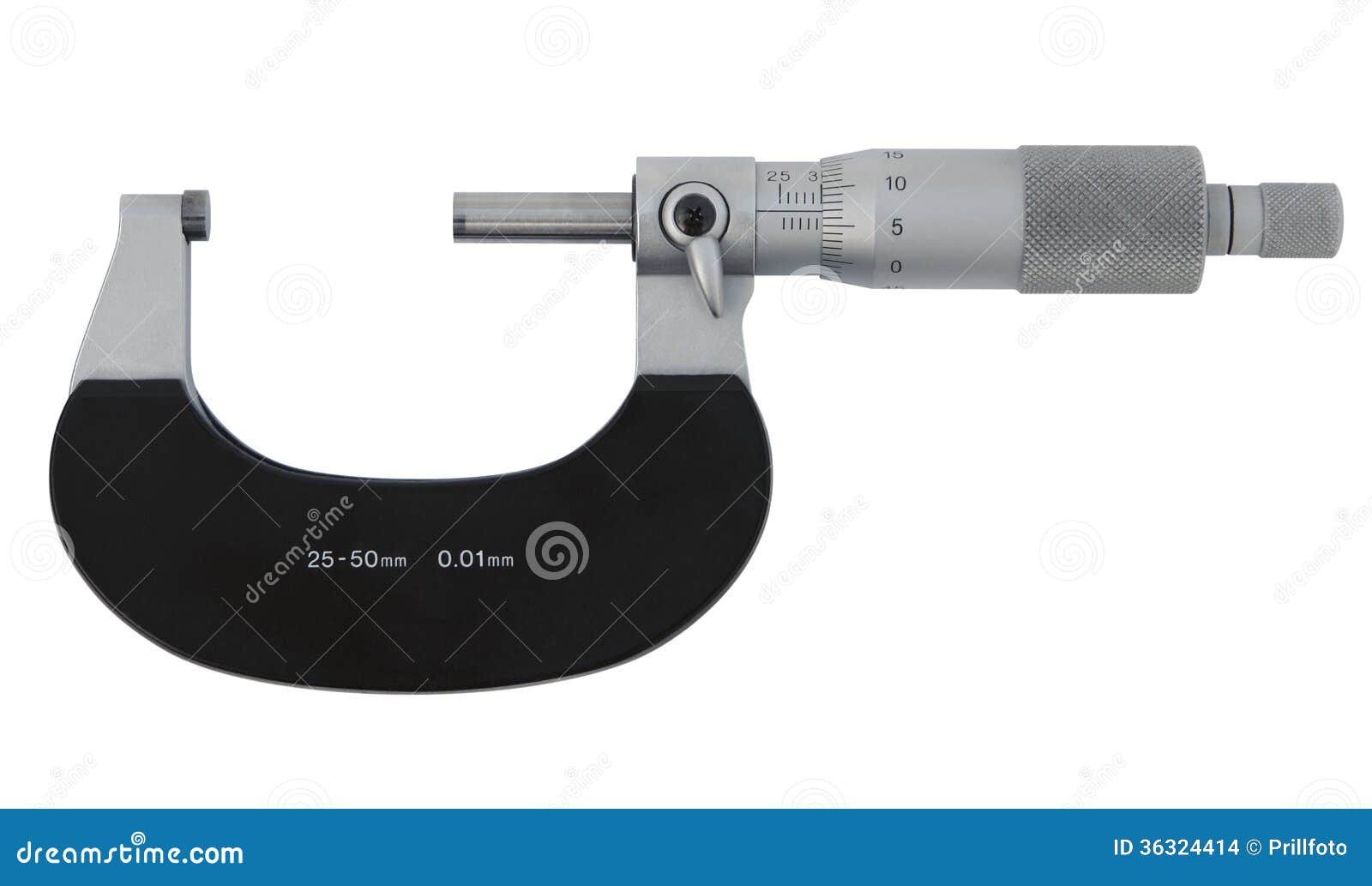 Metallic micrometer stock photo. Image of measurement - 36324414