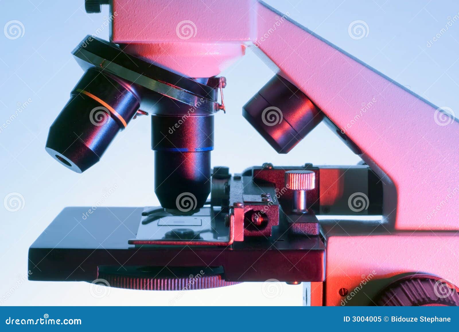 Metallic microscope stock image. Image of optics, virus - 3004005