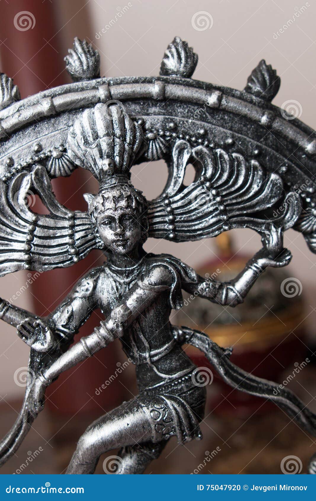 Metallic Miniature Statue of Krishna Stock Photo - Image of elephant ...