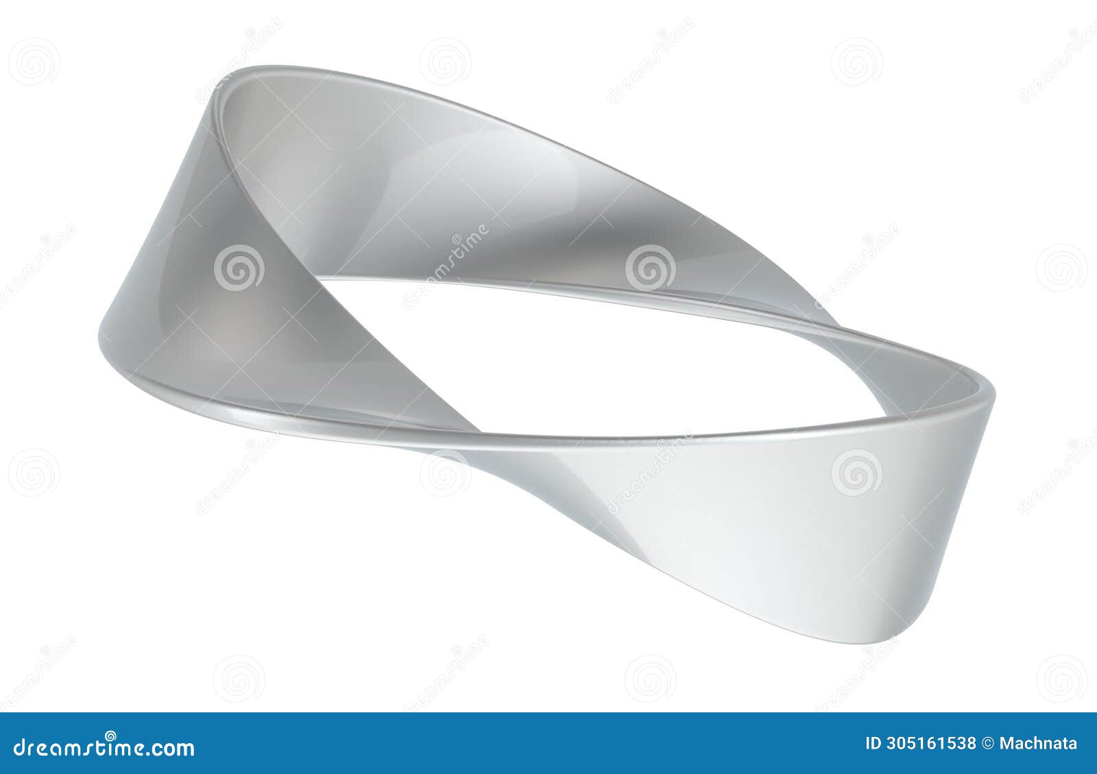 Metallic Moebius Strip, 3D Rendering Stock Illustration - Illustration ...