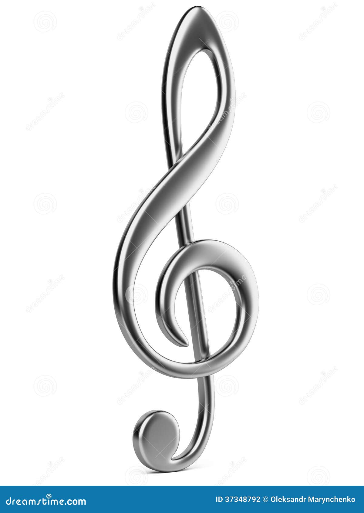 Metallic music note key. stock illustration. Illustration of sign ...